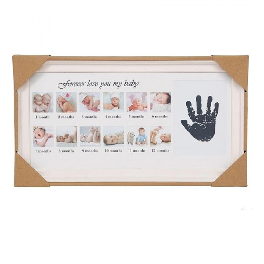 Dropship Generic Acrylic Birthday Baby Handprints And Footprints Frame ...