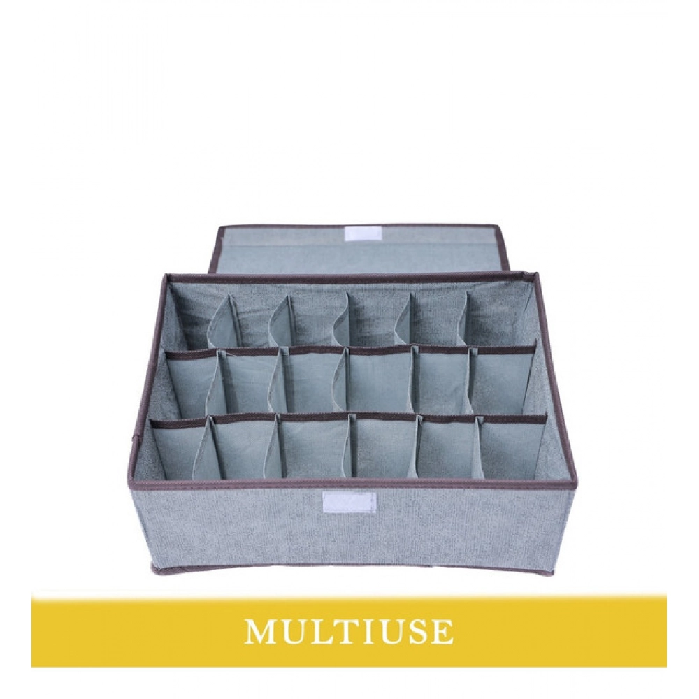 Dropship Generic Polypropylene 3 Divider Storage Box (Multicolor)-PID64253